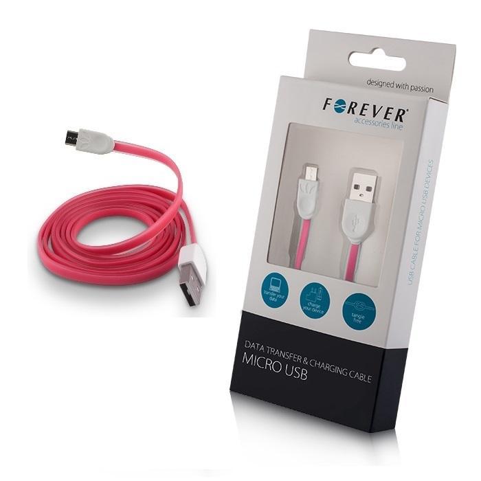 Forever Micro USB Data SYNC Kabel 100cm - Rosa – SMAeCOM